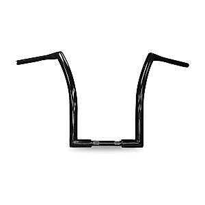 APE HANGER HANDLEBARS FAT 1-1/2" MONSTER BARS FOR HARLEY MODELS (Black, 14")