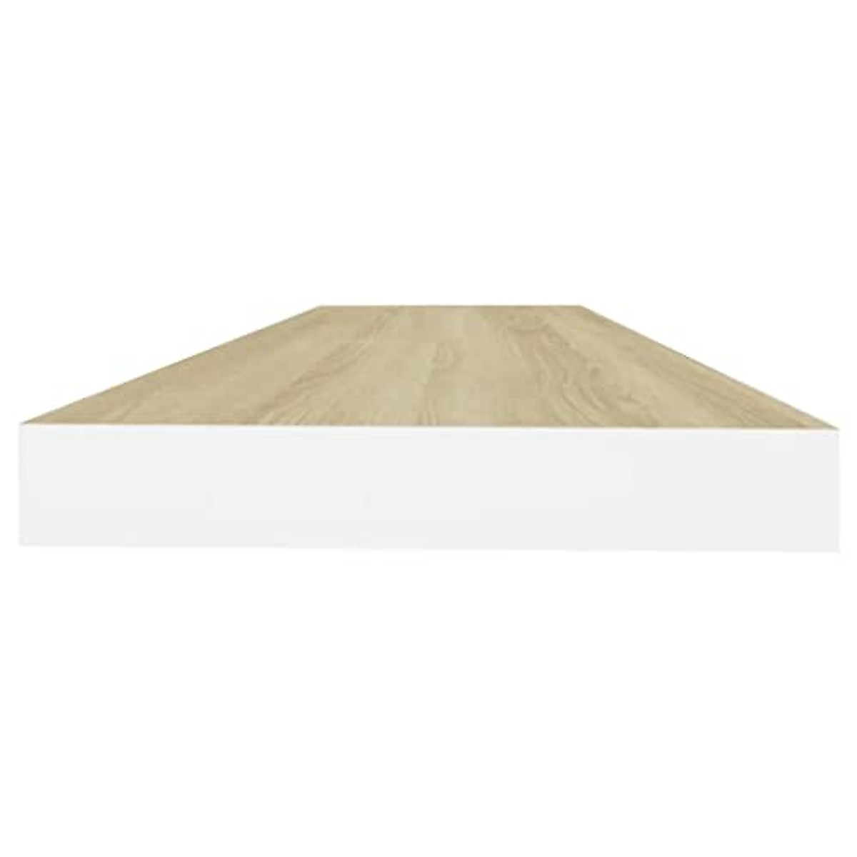 SKM Floating Wall Shelf Oak and White 31.5"x9.3"x1.5" MDF