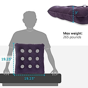 BraceAbility Inflatable Seat Cushion - Portable Pressure Relief Blow-Up Waffle Pad for Wheelchair, Office Chair, Airplane or Car, Bed Sore Prevention, Hip Bursitis, Low Back Pain (Air Pump Included)