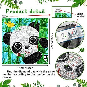 8 Pieces 5D Diamond Kit for Kids Crafts for Kids Ages 8-12 Painting Kits for Kids Diamond Art for Kids DIY Full Drill Painting Set Kids' Paint by Number Kits(Delicate Style)