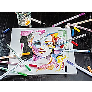 STABILO Premium Fibre-Tip Pen Pen 68 brush ARTY - Wallet of 30 - Assorted Colors