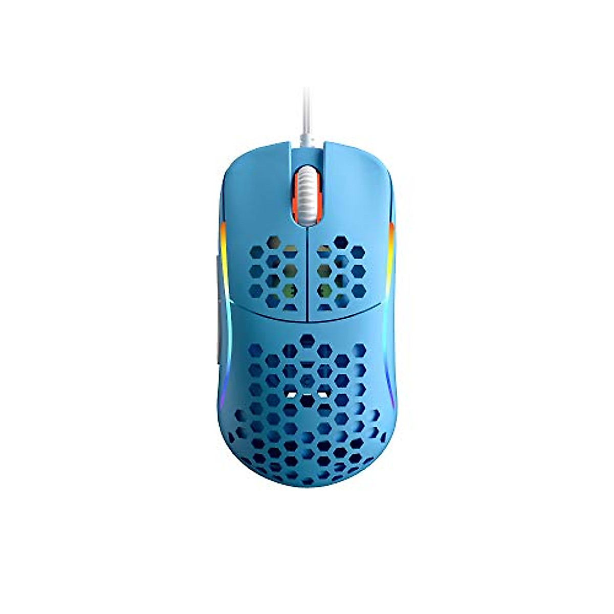 HK Gaming NAOS M Ultra Lightweight Honeycomb Shell Ambidextrous Wired RGB Gaming Mouse 12 000 cpi - 7 Buttons - 59 g (Naos-M, Blue)