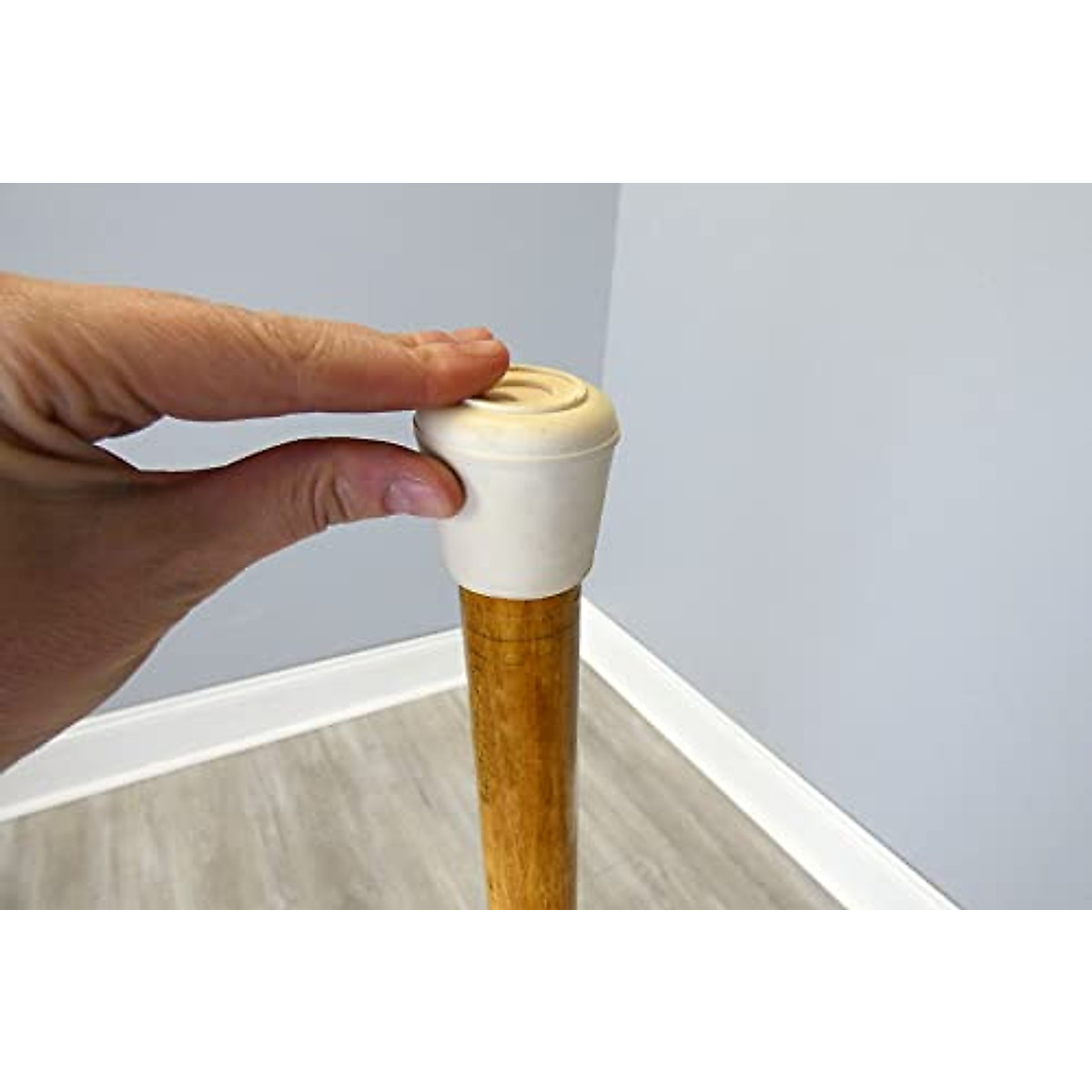 Shepherd Hardware 9225 1-1/2-Inch Inside Diameter Rubber Leg Tips, 2-Pack, Off-White -89225