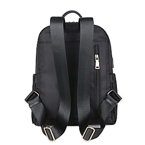 Nordace Ellie Mini Backpack for Women with USB Charging Port, Water Resistant - Mini Daily Backpack (Black)