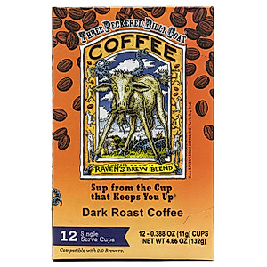 Raven’s Brew Coffee High Caffeine Dark Roast K-Cup Compatible Single Serve Pods — Three Peckered Billy Goat 12ct