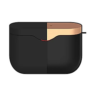 Geekria Silicone Case Cover Compatible with Sony WF-1000XM3 True Wireless Earbuds, Earphones Skin Cover, Protective Carrying Case with Keychain Hook, Charging Port Accessible (Black)