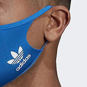 adidas Originals Standard Face Covers 3-Pack, Bluebird, Medium/Large
