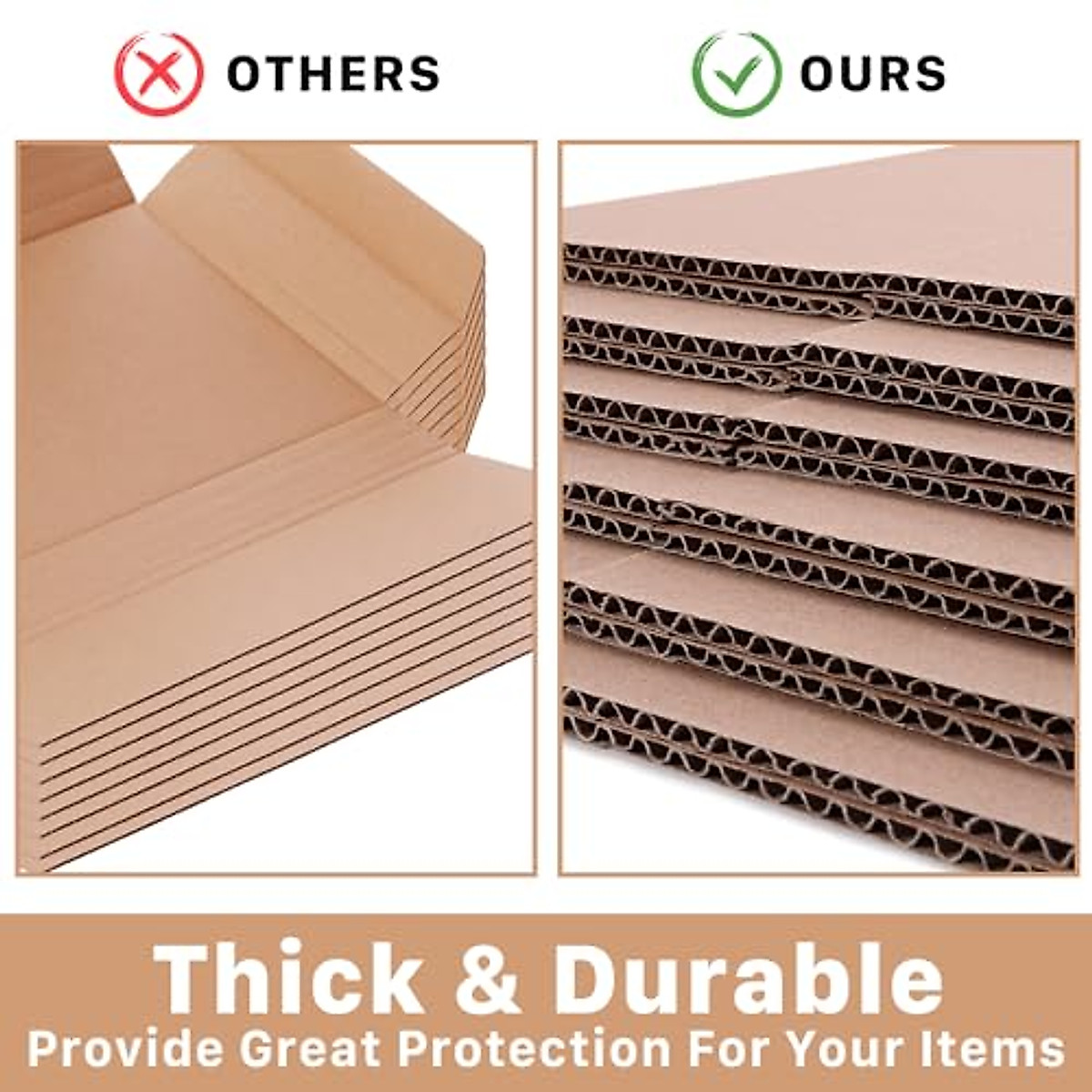 COSBAY 25 Pack Shipping Boxes 4x4x4 Inches,Small Shipping Boxes,Small Corrugated Cardboard Boxes,Cube Kraft Mailing Box,Kraft Corrugated Small Cardboard Boxes for Mailing Packing Small Business,Brown