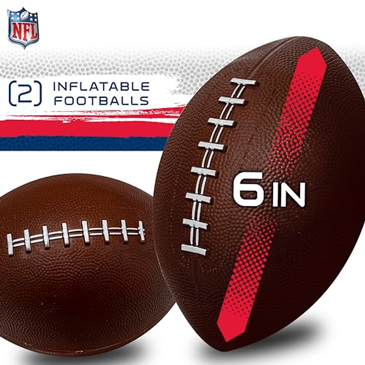 Franklin Sports NFL Inflatable Target Toss Game - Kids Mini Football Throwing Game Set - Portable Indoor + Outdoor Toy Football Target + Mini Footballs - 51"