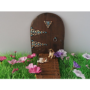Set of 2 Miniature Dogs (Fairy Garden Accessory) 1.12 Scale One is Sitting One is Laying Down