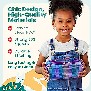 Big Capacity Pencil Case - Mermaid Pencil Case - Cute Pencil Case For Girls - Kids Pencil Case For Kids - Cute Pencil Pouch For Girls Pencil Case - Pencil Box For Kids - Mermaid Purple Pencil Case