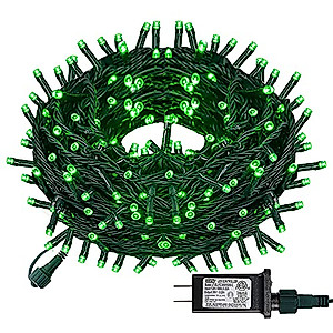 Dazzle Bright Christmas String Lights, 100 LED 33 FT Connectable Fairy Lights with 8 Modes, Waterproof Christmas Decorations for Indoor Outdoor Holiday Party Home Tree Decor (Green)