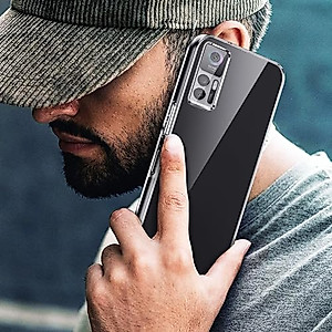 Dioxide Compatible for TCL 30 5G/TCL 30+ 5G Case with Screen Protector, Full Body Protection Case Transparent Silicone Bumpers Shockproof Case for TCL 30 5G/TCL 30+ 5G