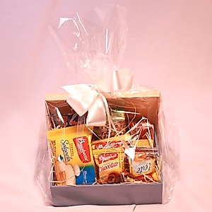 Yotelab Large Jumbo Cellophane Bags for Gift Basket, 32x42 Inches 10Pcs Huge Clear Basket Bags