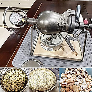 SRMNFADZ Stainless Steel Popcorn Maker, Manual Crank Popcorn Popper, High Pressure Popcorn Maker Machine, Chinese Popcorn Cannon for Family Gathering Party Fun