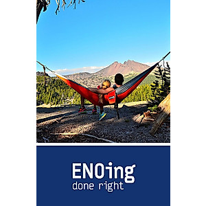 ENO, Eagles Nest Outfitters DoubleNest Lightweight Camping Hammock, 1 to 2 Person, Orange/Grey