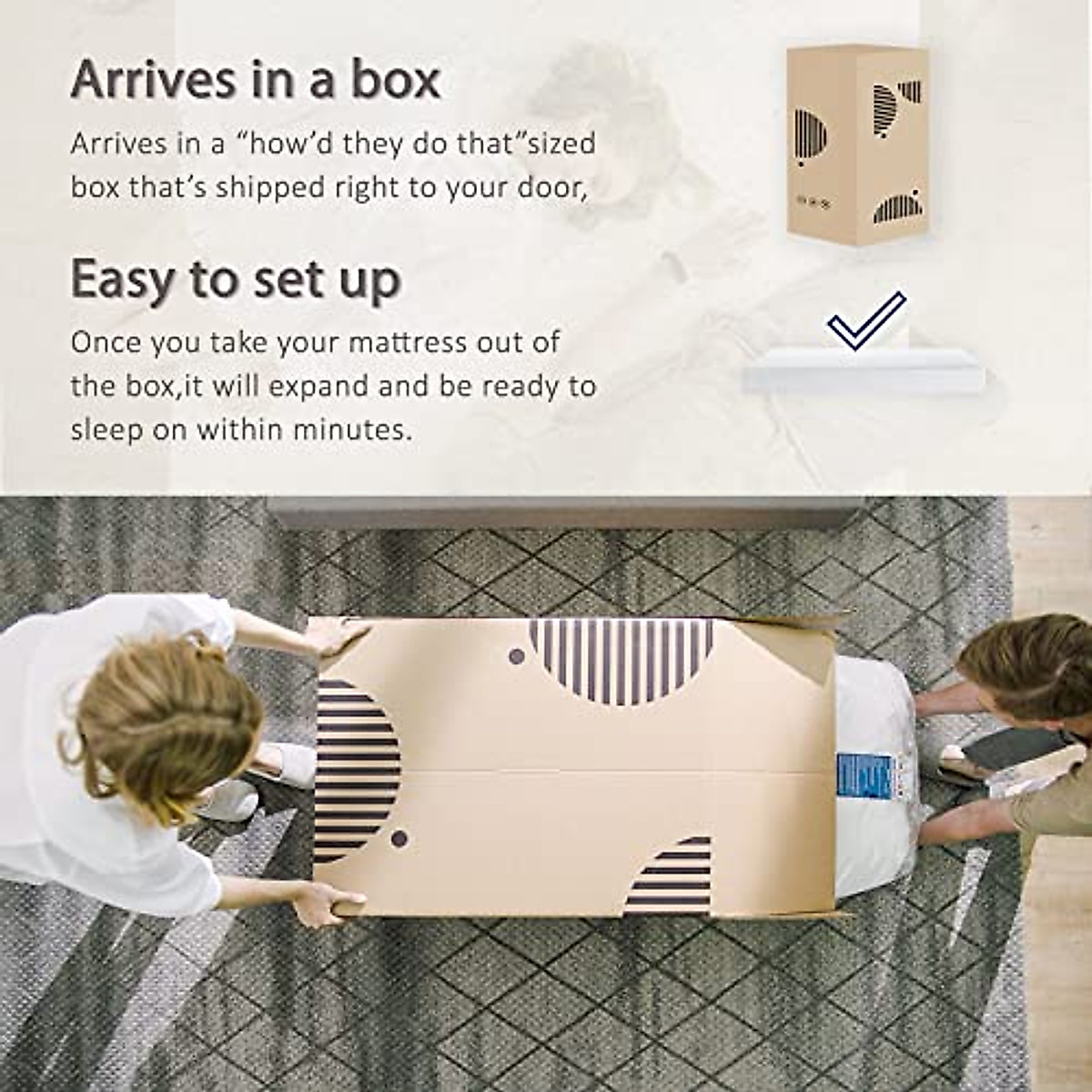 TMEOSK King Size Mattress, 8 Inch Gel Memory Tight Top Mattress with Comfy Cooling Sleep, Pressure Relief, Medium Firm Feel Mattress with Motion Isolating for Fit Ergonomics, Balance Support (King)