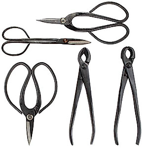 BambooMN 5 Piece Bonsai Sheal Tool Set, Concave Cutter, Knob Cutter, Bonsai Trimming, Beginner Friendly - 1 Set
