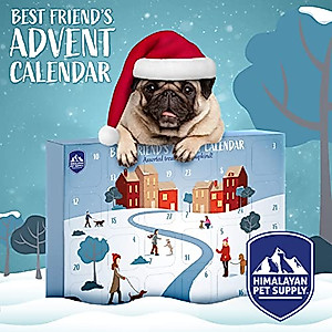 Himalayan Dog Chew 24 Joyful Days Dog Advent Calendar, 24 Tasty Dogs Treats for All Breeds, Himalayan Cheese Treats, Cookie Treats, Freeze Dried Whole Meat Treats