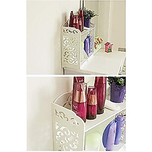 Countertop Bookshelf Wood Display Shelf Desktop Organizer Office Storage Rack Stand Shelf Decor White Desk Dresser Organizer for Desktop, Tabletop or Counter