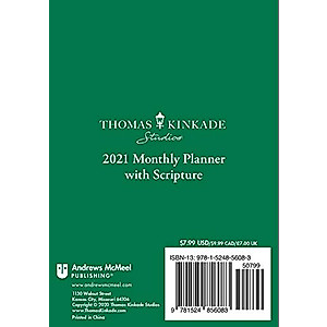 Thomas Kinkade Studios 2021 Monthly Pocket Planner Calendar with Scripture