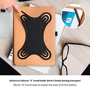 ProCase 9"-10.1" Inch Universal Tablet Case, Protective Cover Stand Folio Case for 9 10 10.1 Inch Android Touchscreen Tablet, with 360 Degree Rotatable Kickstand and Multiple Viewing Angles -Black