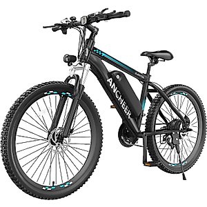 ANCHEER Electric Bike for Adults, 500W EBike, 500WH E Bike, 3.5H Fast Charge, 21-Speed Gears Bikes, 26 * 2.1'' Mountain Digital Display, Cruise Control, Ebikes, Blue