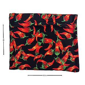Potato Bag, Microwave Potato Bag, Potato Cooker bag, Potato Pouch, Baked Potato Bag, Cotton Bag in a Red Chili Pepper Fabric Print