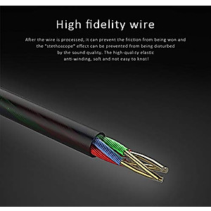 Earphones Wired in Ear Headphones Earbud High Resolution Heavy Bass with Mic,Dual Dynamic Drivers,Earbuds Compatible with iOS, Android, Laptop with 3.5mm Stereo Jack. (Black)