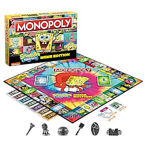 Monopoly Spongebob Squarepants Meme Edition | Based on Nickelodeon Show | Featuring Familiar Memes of Locations, Episodes, and Characters | Officially-Licensed & Collectible Monopoly