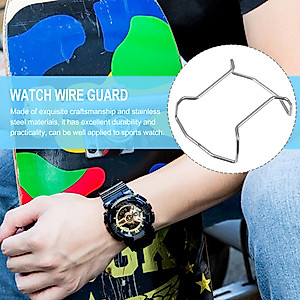 Mikikit Steel Screen Scratch Watch Bumper Wristwatch Sports Anti- Protectors Compatible Guard Anti-scratch Stainless for Case Accessories Wire Protector G- Metal with