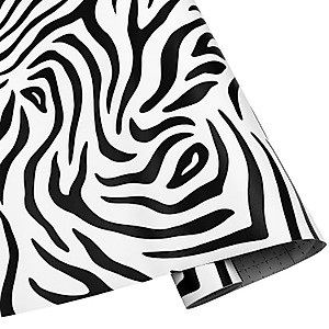 SimpleLife4U Self Adhesive Furniture Protect Paper Moisture Proof Shelf Liner 300cm,Zebra Stripe Valentine's Day Gift