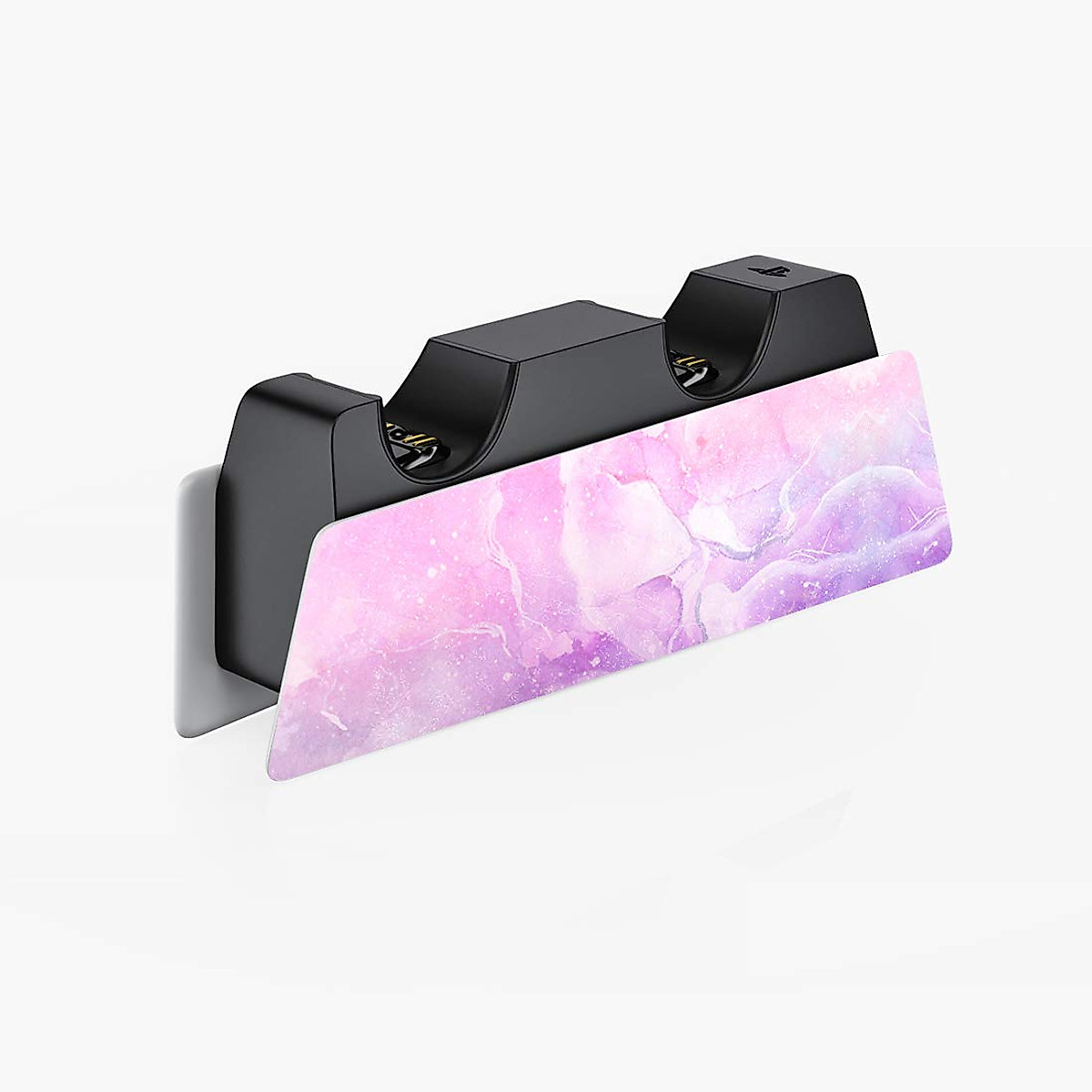 PlayVital Pink Watercolor Full Set Skin Decal for ps5 Console Disc Edition, Sticker Vinyl Decal Cover for ps5 Controller & Charging Station & Headset & Media Remote