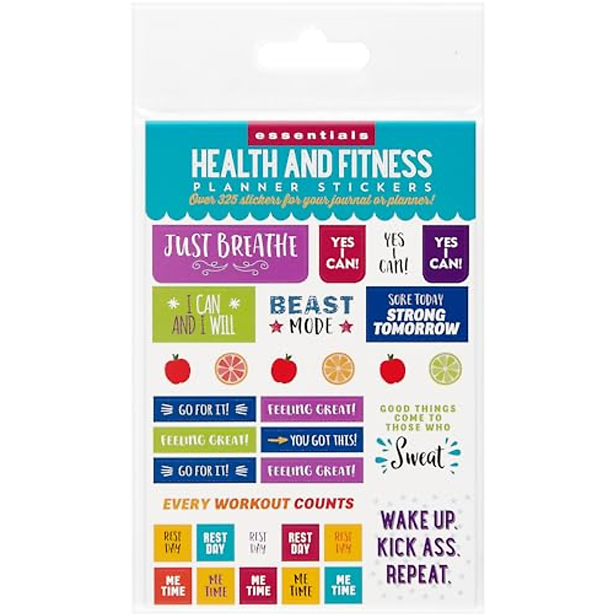 Essentials Health & Fitness Planner Stickers (Set of 325 Stickers)