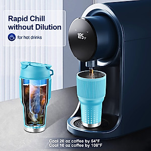 Acko Tumbler with Coffee Chiller, Stainless Steel Insulated Tumbler, Reusable for Coffee/Tea/Beverage, 30oz (Blue)