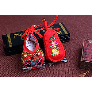 Coco Dolphin Baby Tiger Shoes 6 Month Infant Boy Girl Baby Gift Chinese New Year Asian Tang Traditional 100 Day Celebration Red