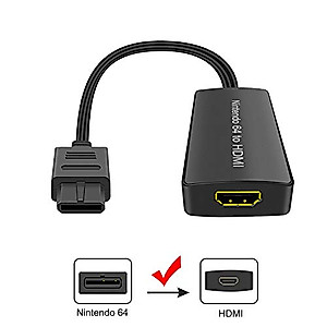 Nintendo64 To HDMI Converter, HD Link Cable N64 To a New HDMI TV, Plug and Play, Restore Game Screen