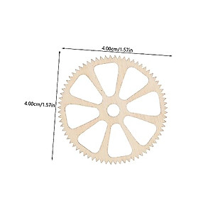 Gadpiparty 50pcs Gear Cutouts Nativity Craft Mini Jigsaw Unfinished Wood Gear Mini Gear Cut Outs Brain Teaser Puzzles Gear Ornaments Unfinished Wood Cutouts Child Wood Trim Wooden Blank