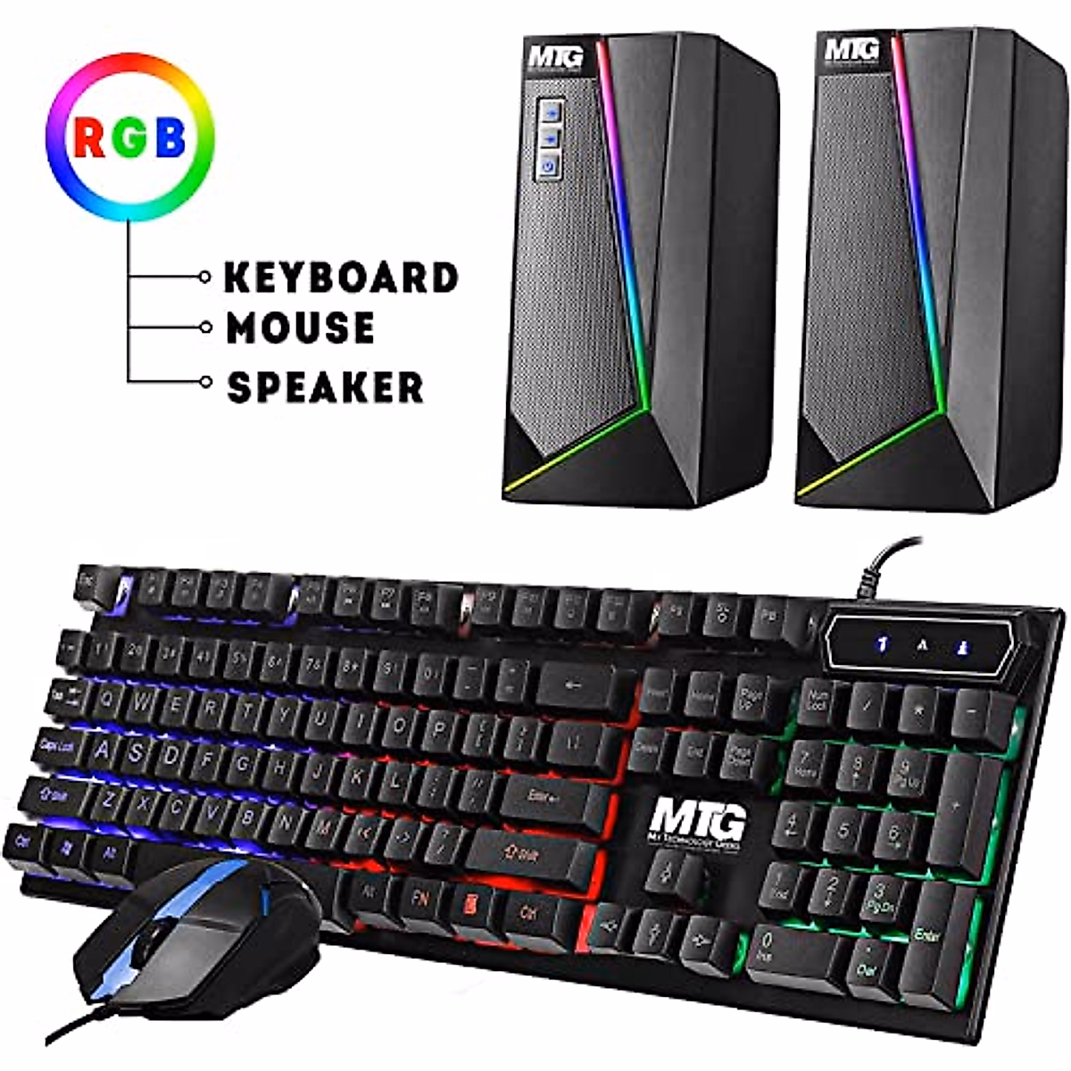 Lenovo ThinkCentre Computer Desktop PC, Intel Core i5 4th Gen, 16GB RAM, 2TB HDD, MTG New 20 inch LED Monitor, RGB Speaker and Keyboard Mouse, WiFi, Windows 10 Pro (Renewed)