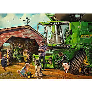 Ravensburger John Deere Then & Now 1000 Piece Jigsaw Puzzle for Adults - 16839 - Every Piece is Unique, Softclick Technology Means Pieces Fit Together