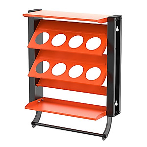 TORACK Spray Paint Can Holder with Paper Towel Holder, Wall Mount Heavy Duty Metal Spray Bottle Holder for Garage, Paint Can Storage Rack for Shop, Holds Up to 100LBS