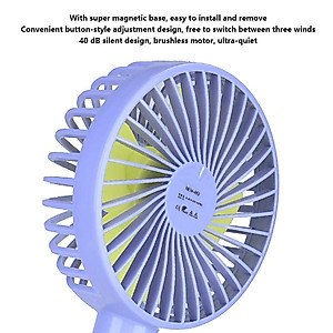 Pssopp Mini Fan Desk Fan, Magnetic Fan Three Speed Adjustable Cooling Desktop Fans Ultra Quiet Flexible Electric Fans with Super Magnetic Base for Home Use