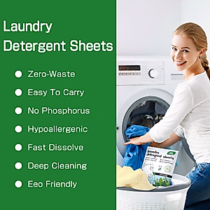 Soulink Laundry Detergent Sheets, 80 Count, Unscented, Plant-based, Eco-Friendly, No Plastic Jug, No Soap Strips, Hypoallergenic, Safe for Sensitive Skin