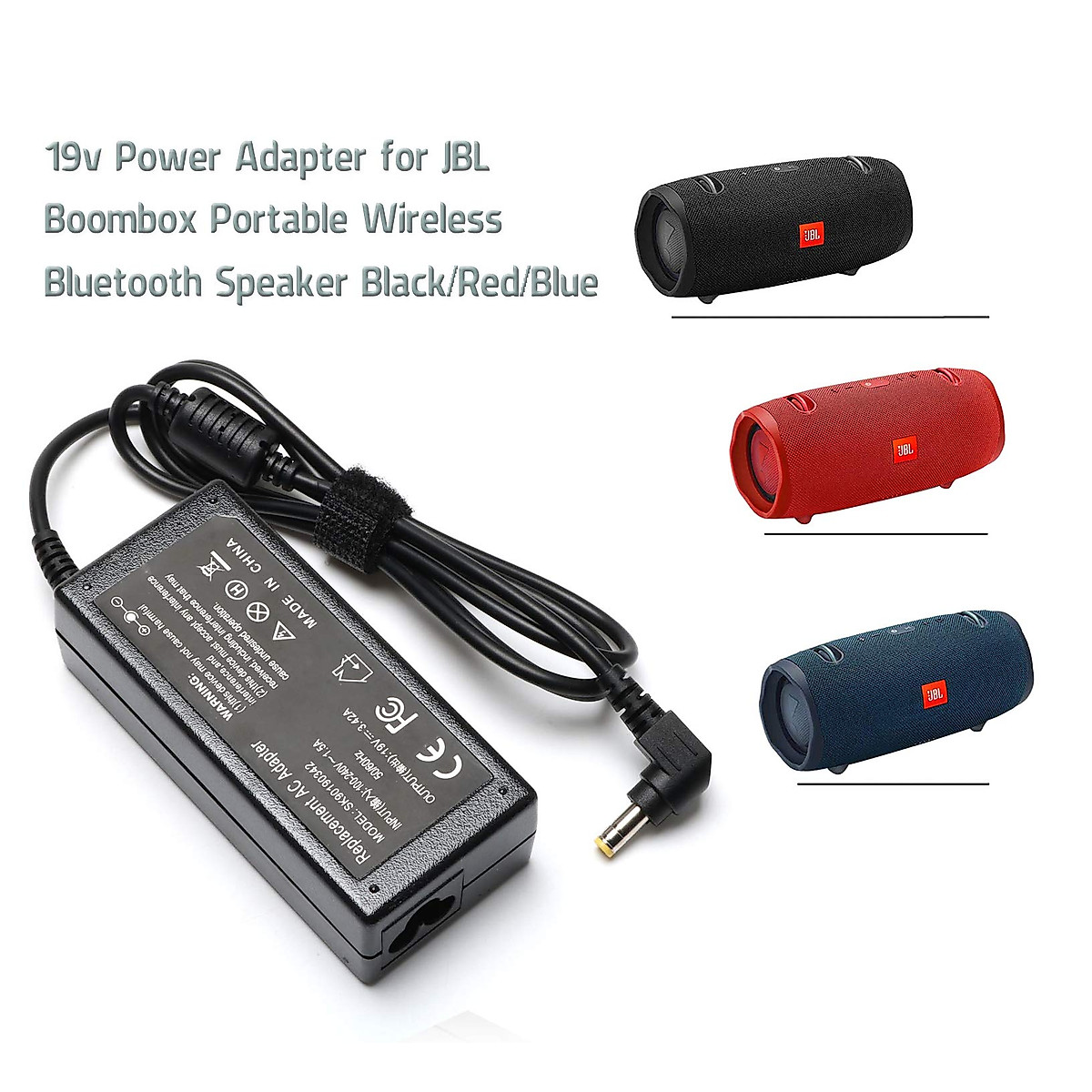 19V Charger for JBL Xtreme, Xtreme 2, Xtreme Portable, Extreme, Extreme 2, JBL Boombox 1 2 Wireless Bluetooth Boost TV Speaker Charger Power Cord