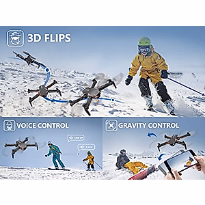 heygelo S90 Drones with Camera for Adults, 1080P HD Mini FPV Drone for Kids Beginners, Foldable RC Quadcopter Toys Gifts for Boys Girls with Altitude Hold, Gravity Control, 2 Batteries and Carry Case