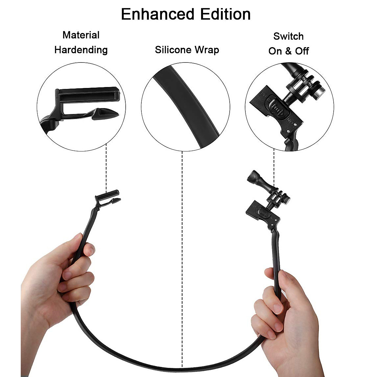 Taisioner POV/VLOG Smartphone Selfie Neck Mount Strap for GoPro AKASO DJI Osmo Action Camera and Smart Phone Video Record Accessories