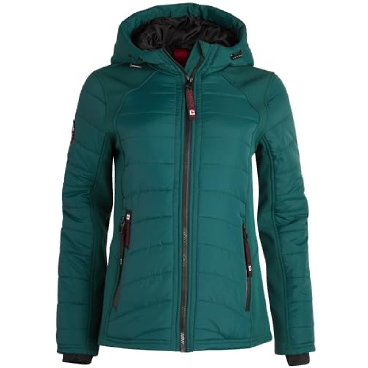 CANADA WEATHER GEAR Women’s Jacket – Lightweight Quilted Puffer Coat – Casual Jacket for Women (S-XL), Size X-Large, Ponderosa Green