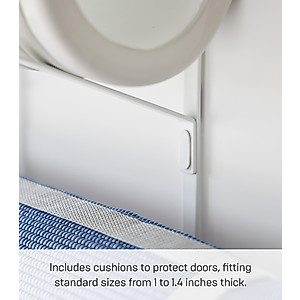 Yamazaki Home Tower Over-The-Door Yoga Mat Storage Hanger - 3-Tier Organizer for Foam Rollers, Backpacks, Hats, Bags - Extra Closet Space Saver - Steel