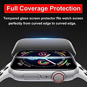 ZPIAR [2 Pack Tempered Glass Screen Protector for Apple Watch Series 7/8 45mm Full Screen Coverage Anti-Scratch Bubble Free Waterproof Ultra HD Film for iWatch Series 7/8 (45mm, Clear)