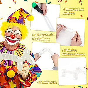 RUBFAC Clear 260 Balloons, 100pcs Transparent Long Balloons Twisting Balloons for Party Balloons Garland Animals Modeling, Birthday, Wedding, Party Decorations